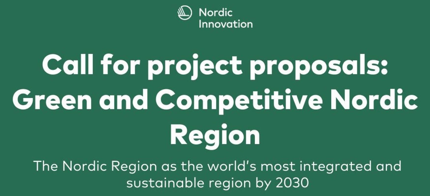 Nordic Innovation is looking for project proposals | Nordic Innovation
